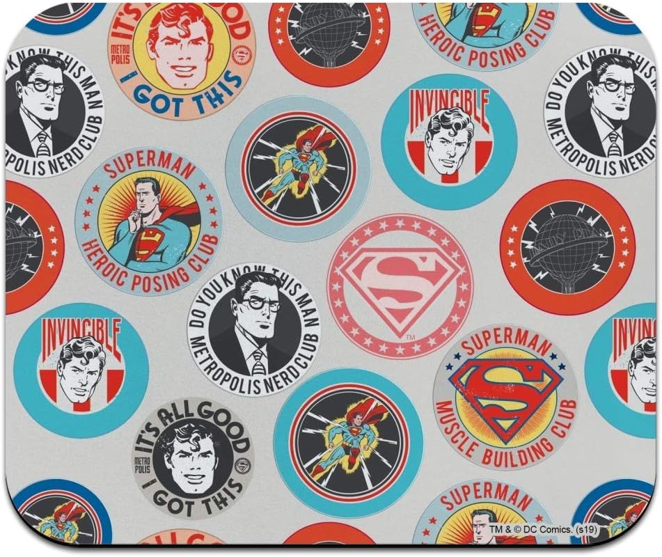 Amazon.com: Superman Button Pattern Low Profile Thin Mouse Pad Mousepad ...