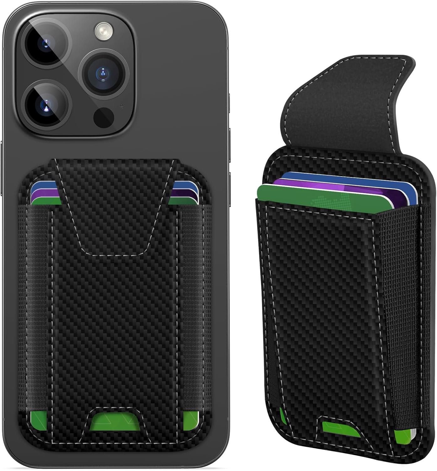 Amazon.com: Miroddi for MagSafe Wallet with Privacy Flap, Strongest ...