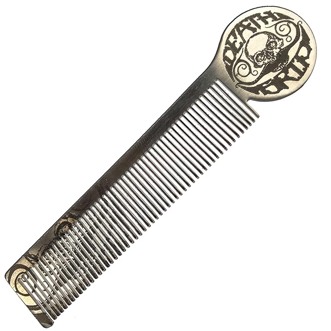 Amazon.com : Handcrafted Steel Death Grip Mustache Comb For Handlebar ...