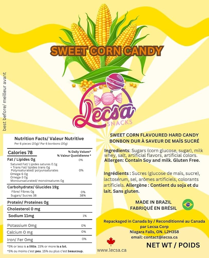 LECSA SPECIALTY SNACKS Sweet Corn Hard Candy - Bala Barbados | Ubuy