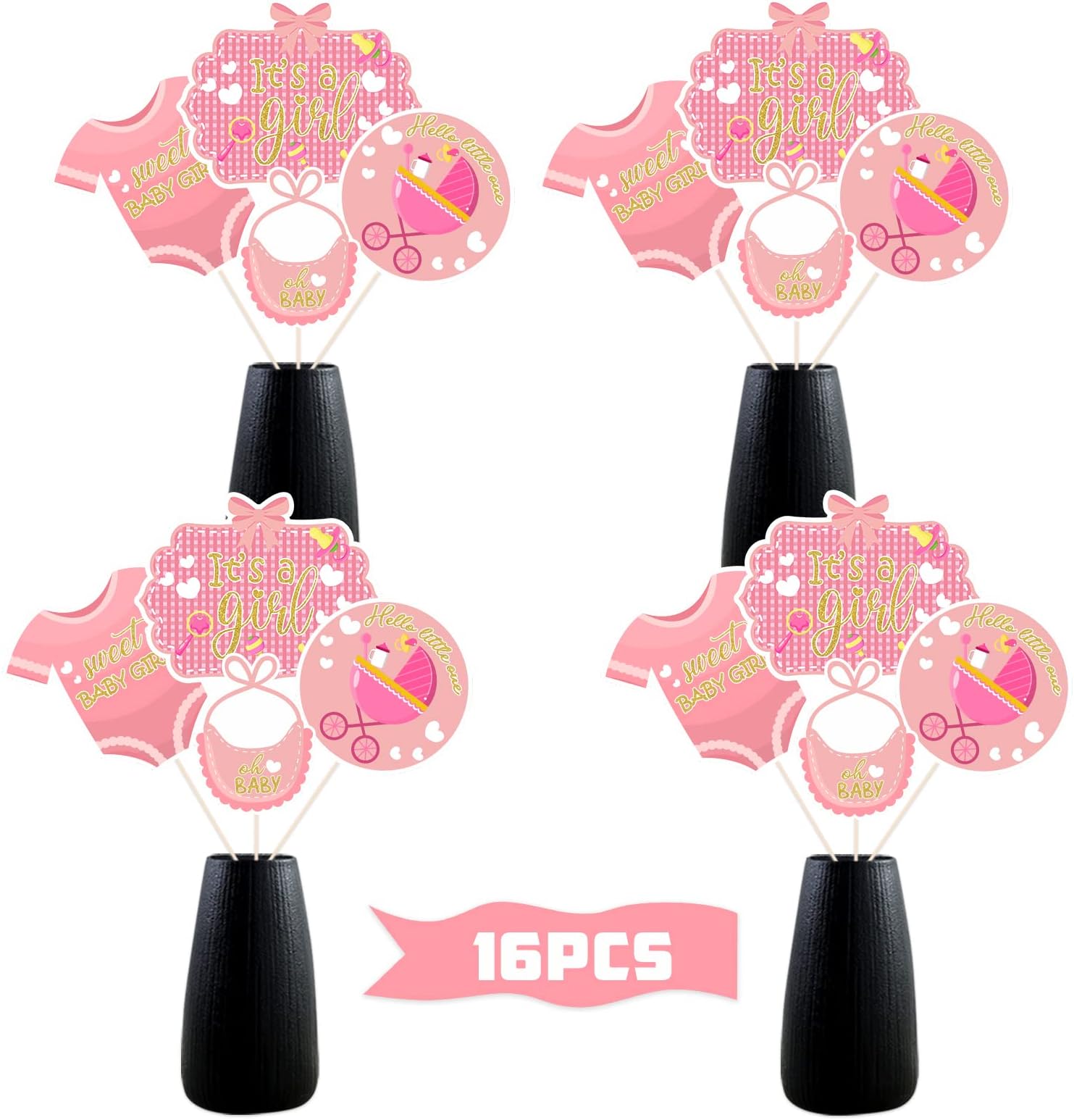 Amazon.com: Golf Putters Pearls Gender Reveal Centerpiece Sticks, 12 ...