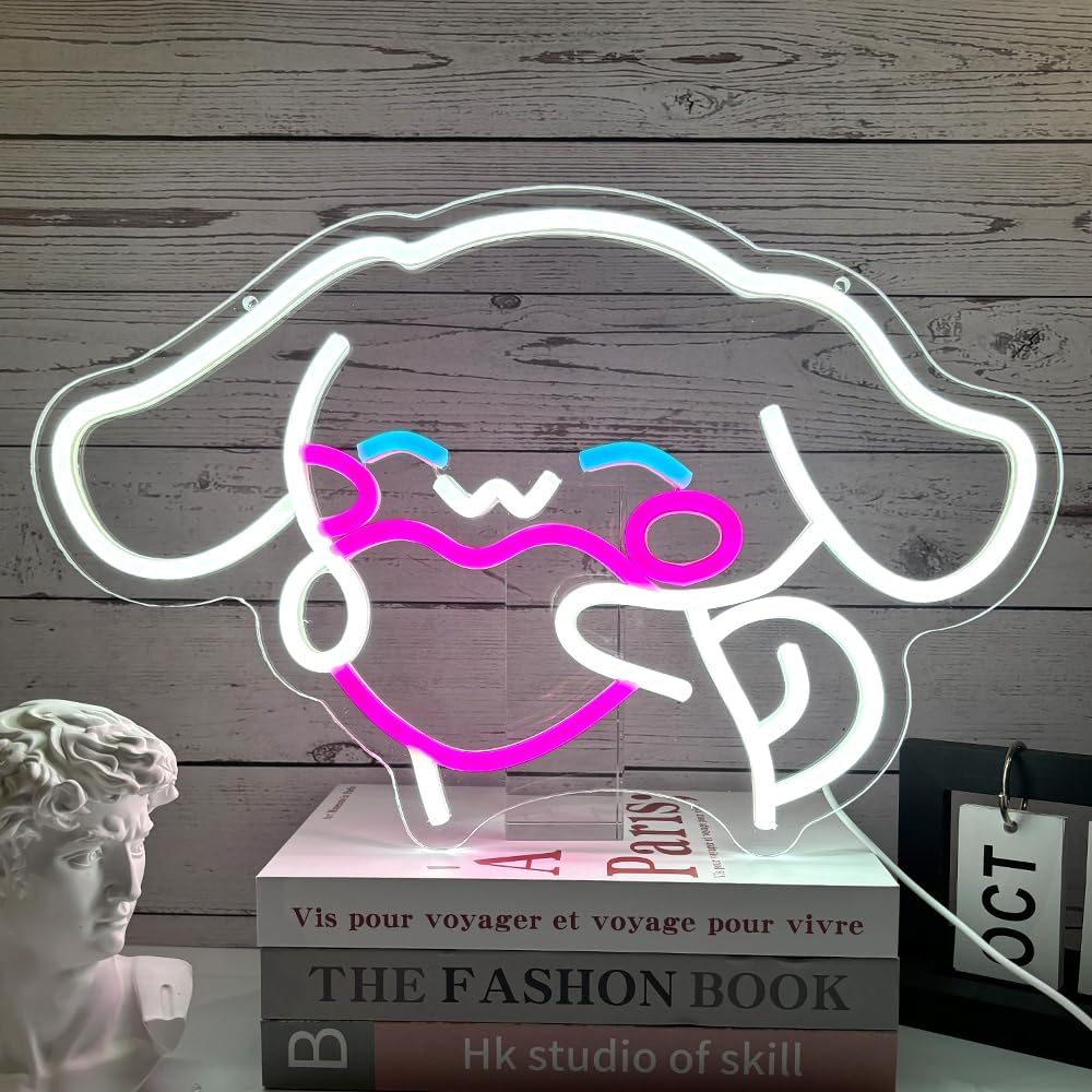 XJNOLGXIQU Cinnamorol Neon Sign Anime Neon Signs for Wall Decor ...