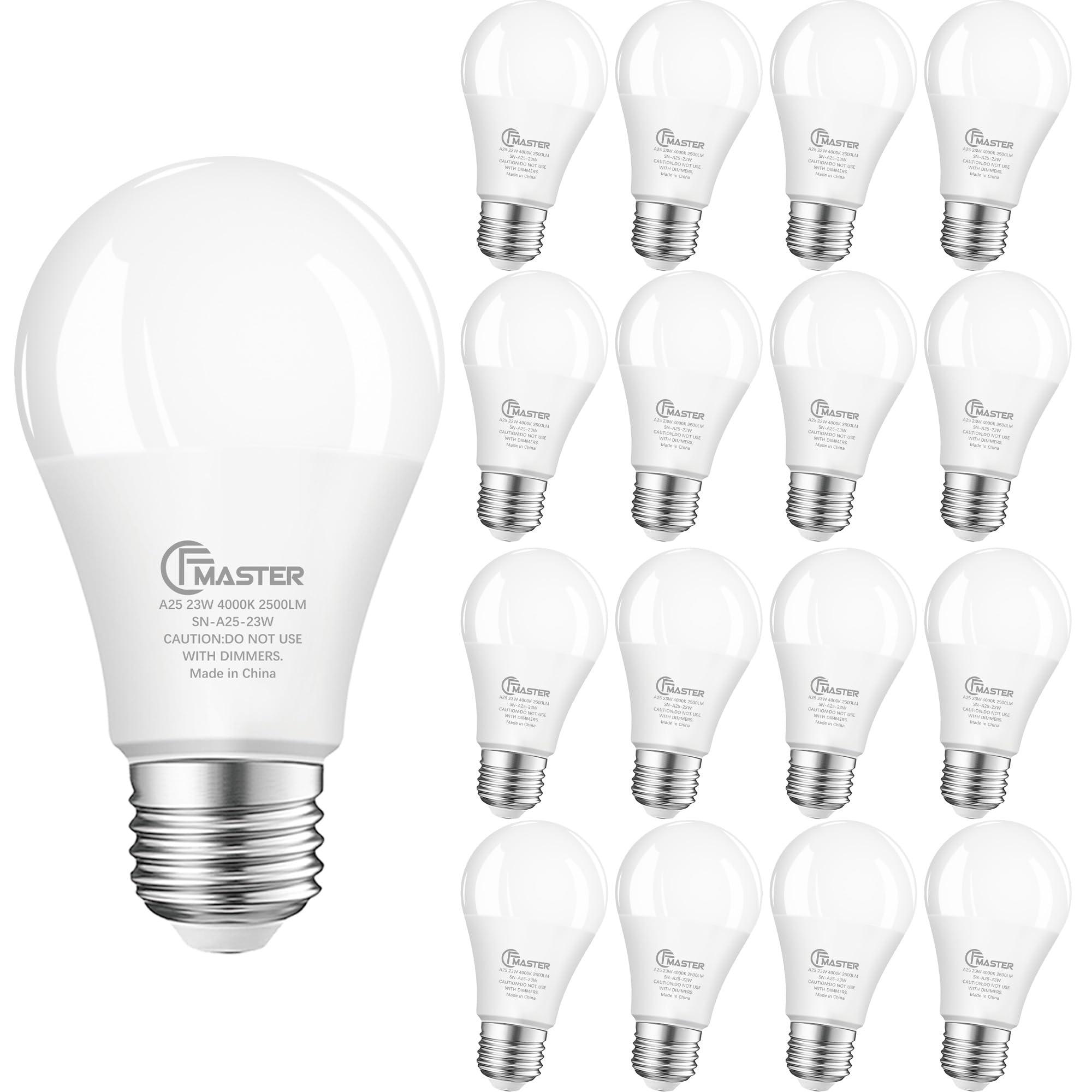 CFMASTER A25 LED Light Bulb,150-200 watt Equivalent Light Bulbs,23W ...
