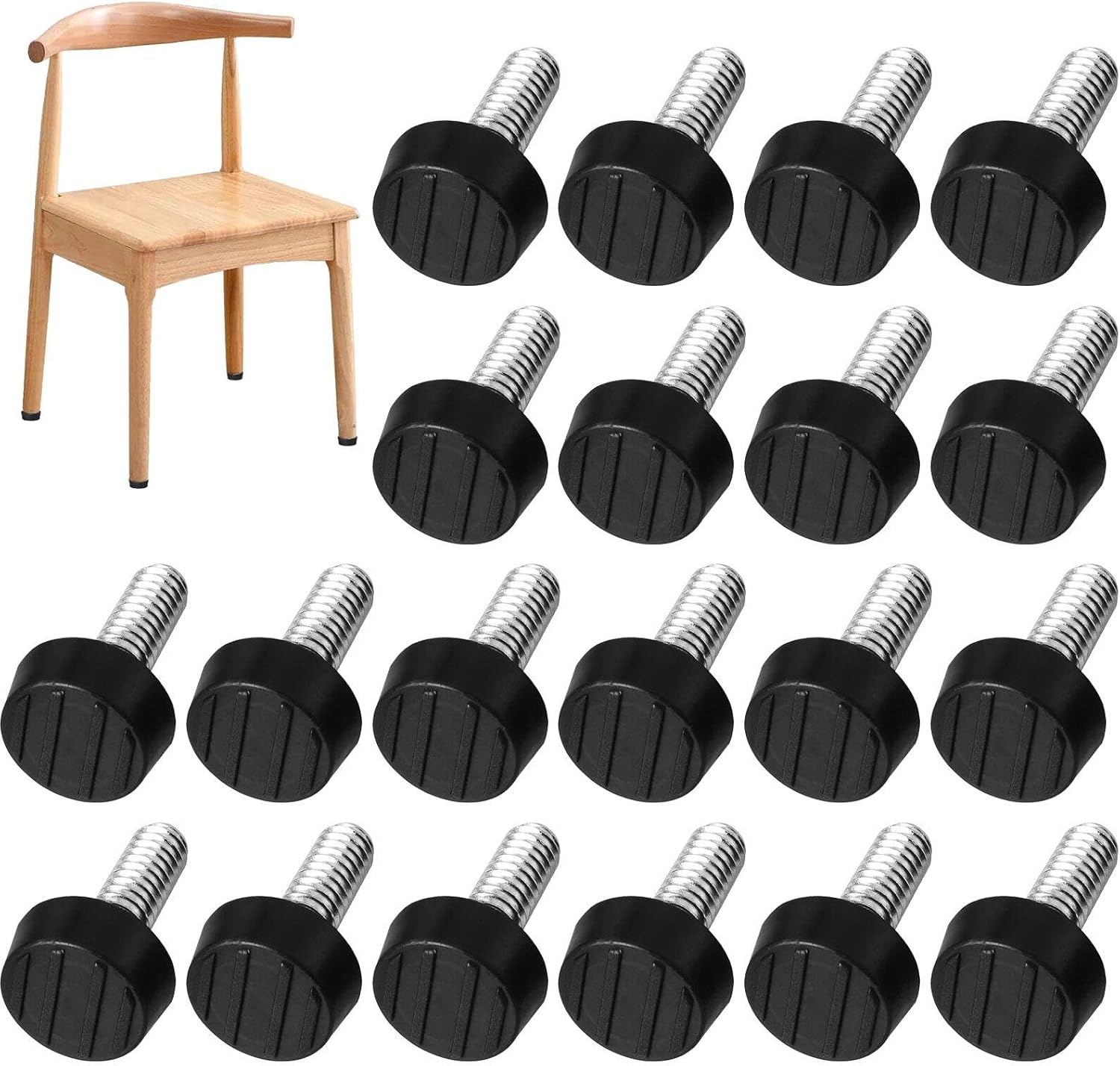 Amazon.com: AMOYER 20Pcs Furniture Levelers 1/4" Adjustable Furniture ...