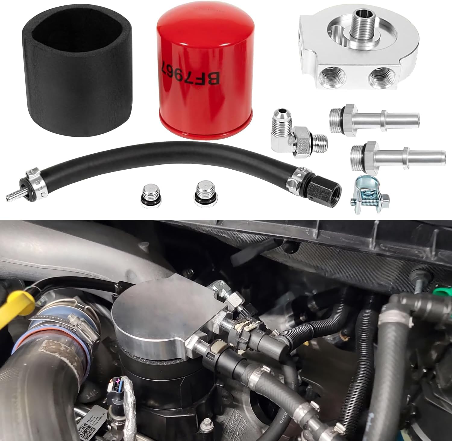 Amazon.com: 121003 Power Stroke Fuel Filter Conversion Kit Fits for ...