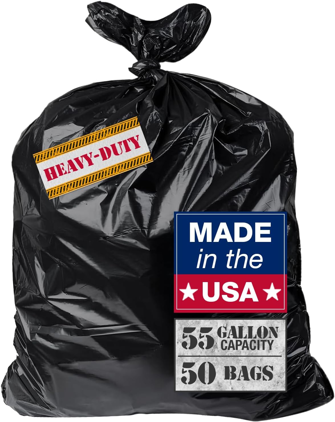 Amazon.com: ToughBag 55 Gallon Trash Bags Heavy Duty (100 Count) - 50 ...