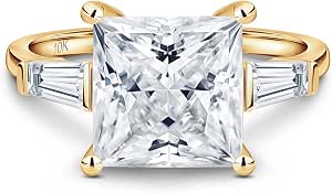 Amazon.com: ISAAC WOLF Certified 10k 4.50 Carats Princess Tapered ...
