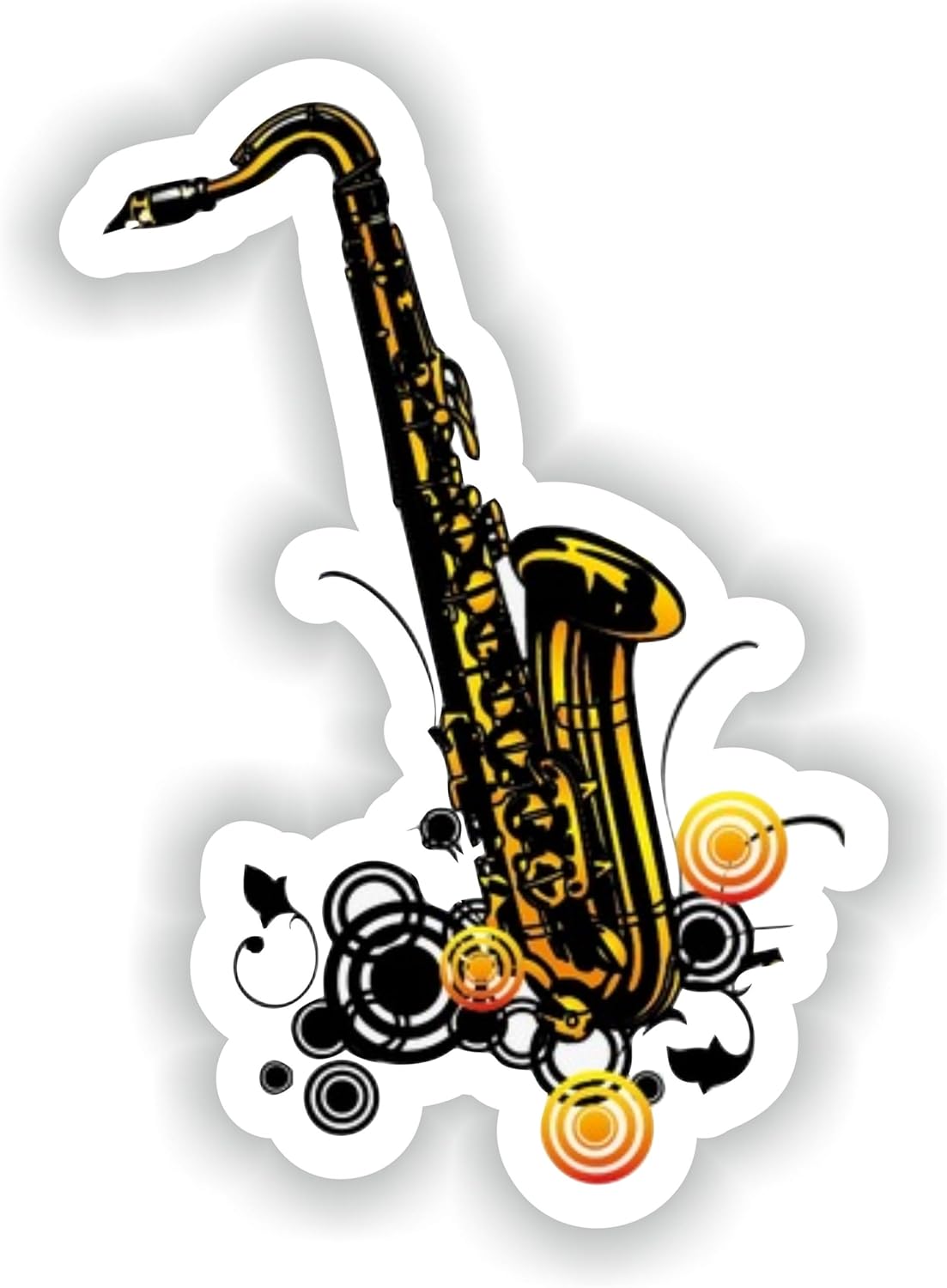 Amazon.com: Saxophone Jazz Sticker for Bumper Car Van Truck Laptop ...