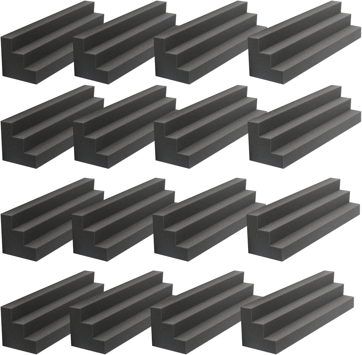 Bass Traps 16 Pack 12" X 3" X 3" Corner Acoustic Foam Panels, Acoustic ...
