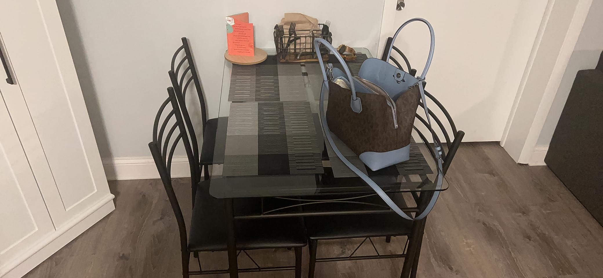 $25/mo - Finance VECELO Kitchen Dining Room Table Sets for 4, 5 Piece ...