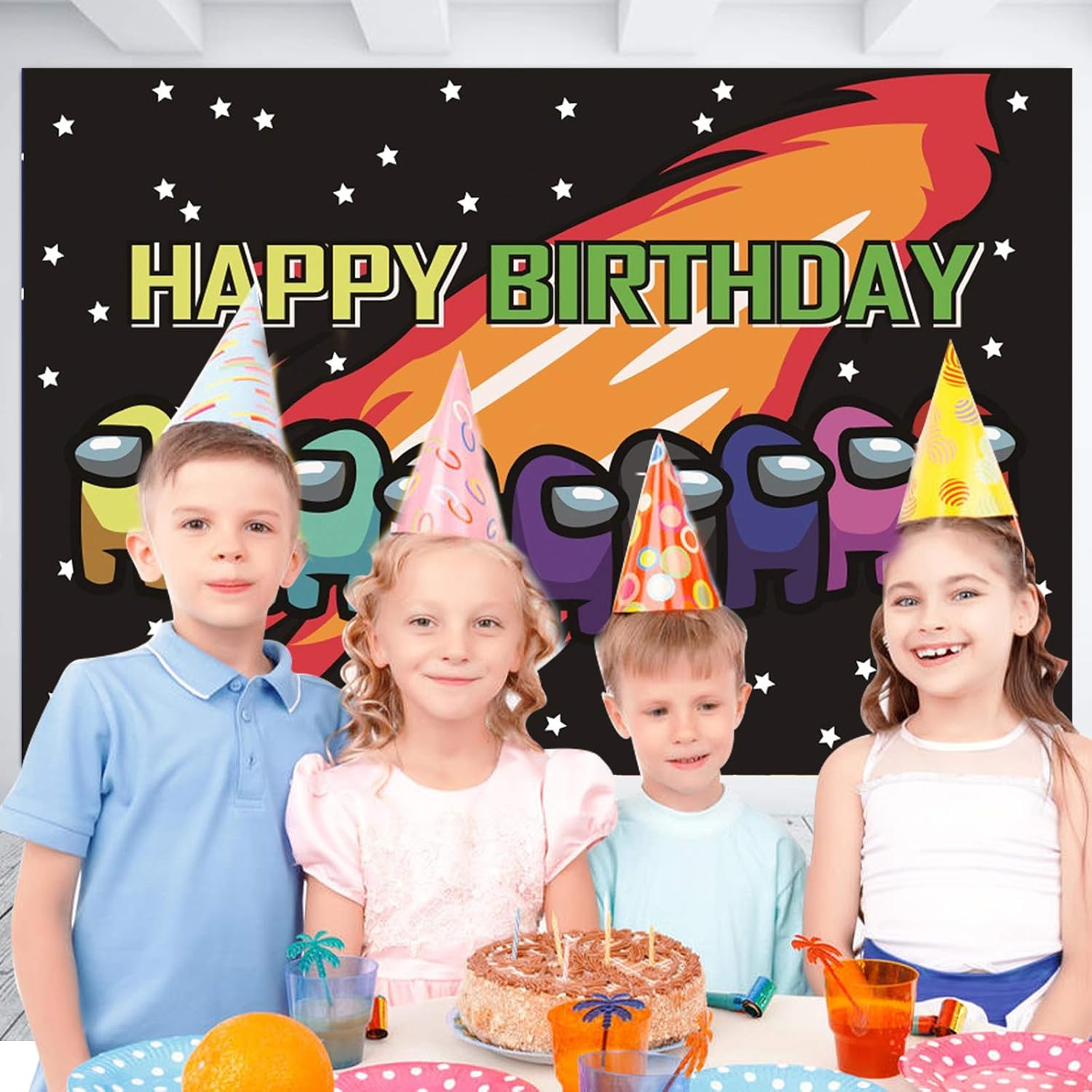 Among us Backdrop, 5X3FT Among Us Happy Birthday Philippines | Ubuy