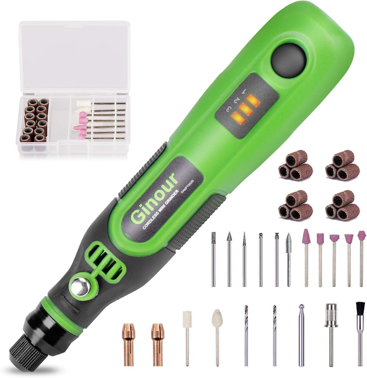 Outil Rotatif, Ginour Outil Rotatif Electrique Sans Fil 31 Accessoires ...