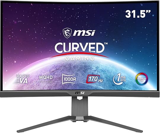 MSI MAG 325CQRF-QD 32 Inch WQHD Curved Gaming Monitor - 1000R 2560 x ...