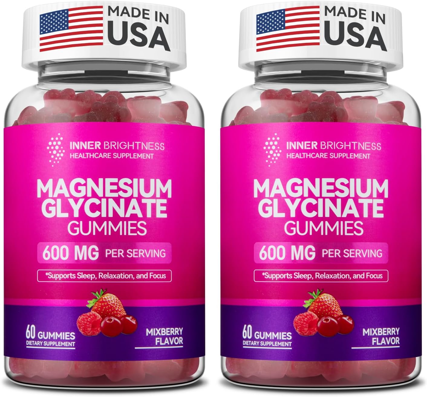 Amazon.com: Magnesium Glycinate Gummies 600mg, Non-GMO, Gluten-Free ...