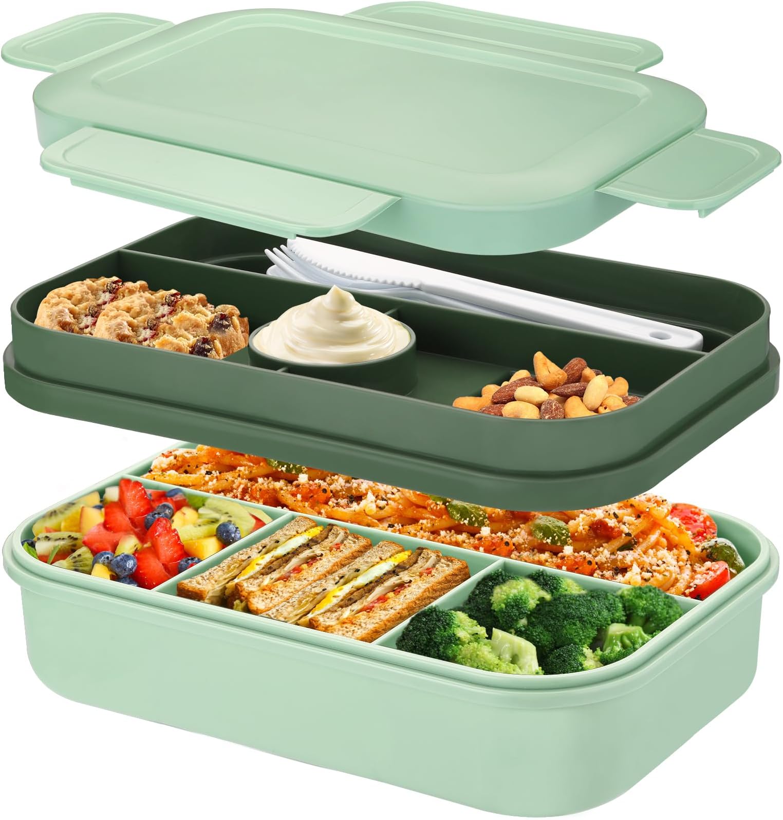 Bentgo Classic - Adult Bento Box, Stackable 3-Compartment Lunch Box ...