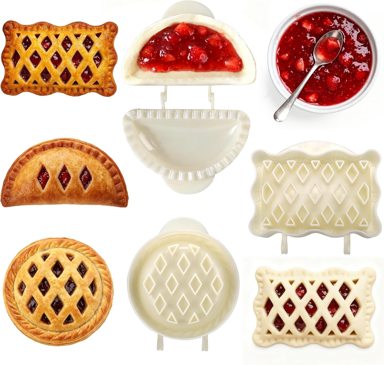 Amazon.com: Palksky Mini Pie Molds for Baking -Hand Pie Molds & Pocket ...