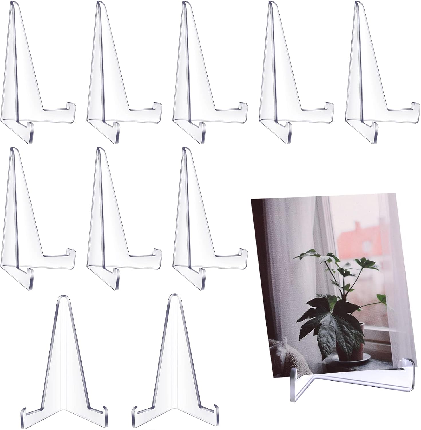 Amazon.com: Bucherry 10 Packs Mini Easel Display Stand Acrylic Small ...