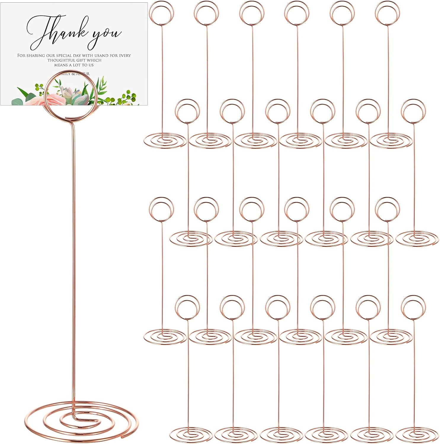 Amazon.com: 24 Pcs 8.75 Inch Valentines Day Rose Gold Tall Table Number ...