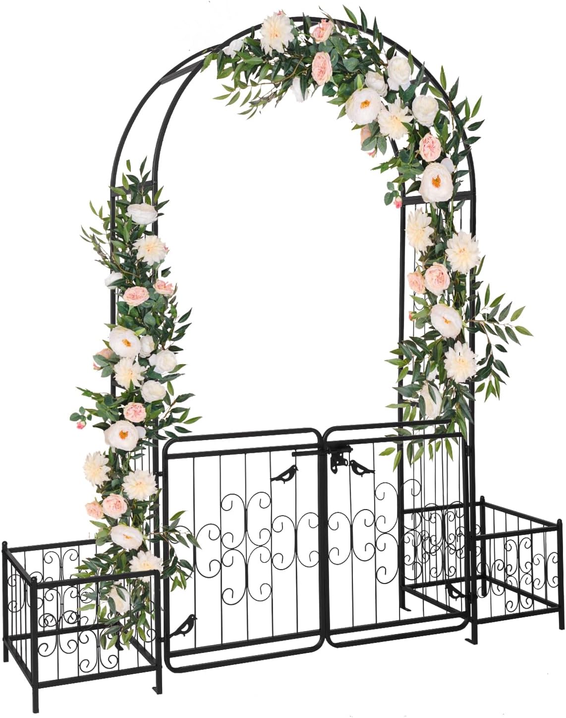 Amazon.com : 7.18ft Outdoor Metal Garden Arch Arbor, Outdoor Wedding ...