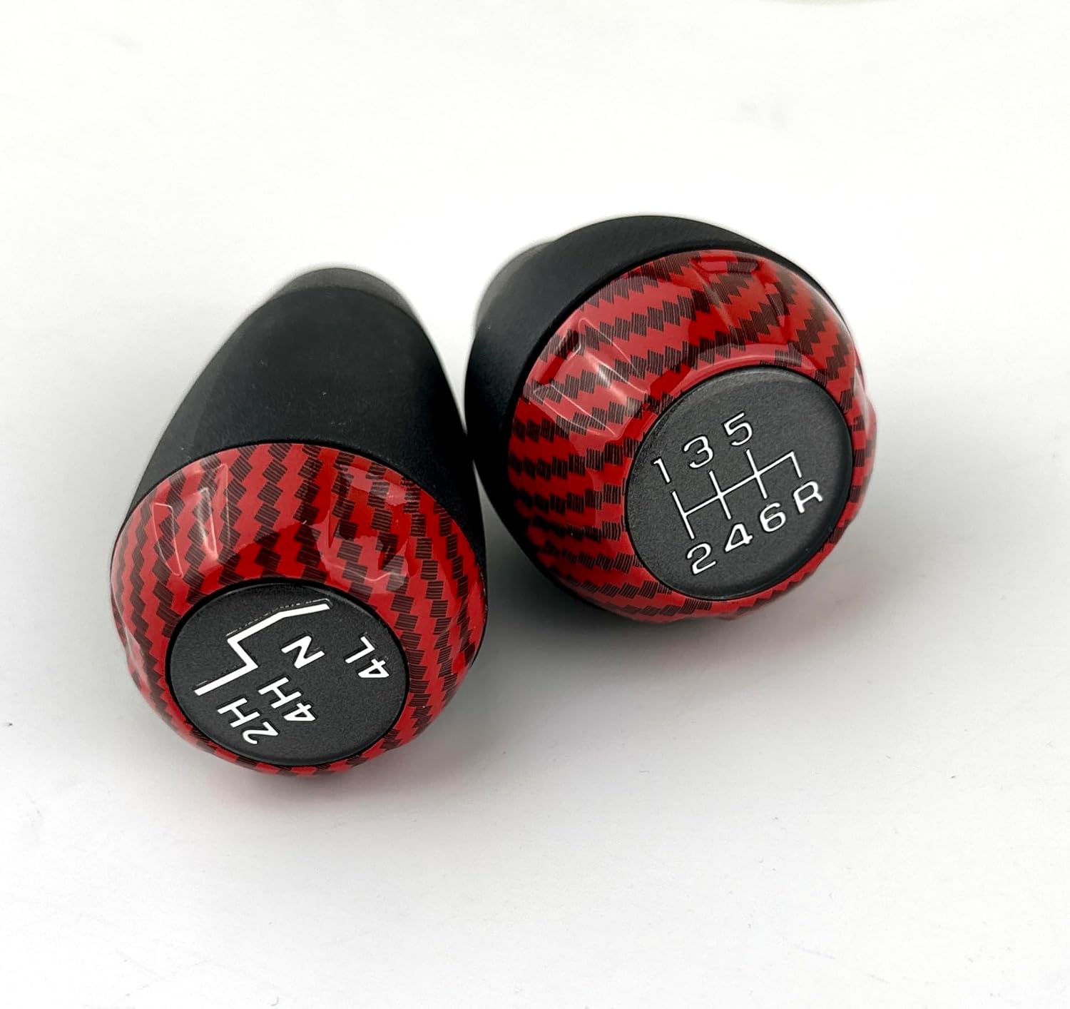 Amazon.com: APPERFiT Shift Shifter Knob Set (Red Carbon Fiber) for Manual Transmission & 4x4 ...