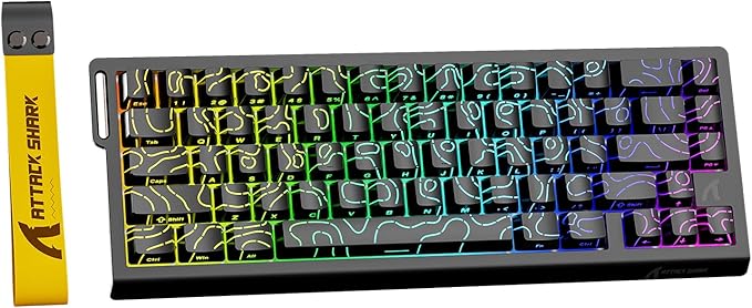 Amazon.com: ATTACK SHARK X68 HE 8000Hz Rapid Trigger Keyboard, 0.01mm ...