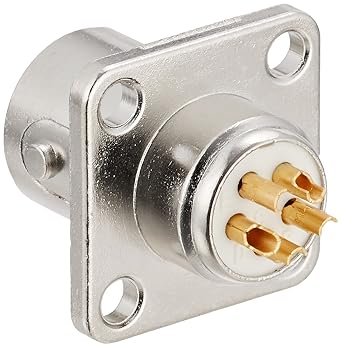 Amazon | 多治見無線電機 小型丸形コネクタ バイヨネット方式かん合 スクエア・フランジ・レセプタクル R05-RB5F | シリンダコネクタ | 産業・研究開発用品 通販
