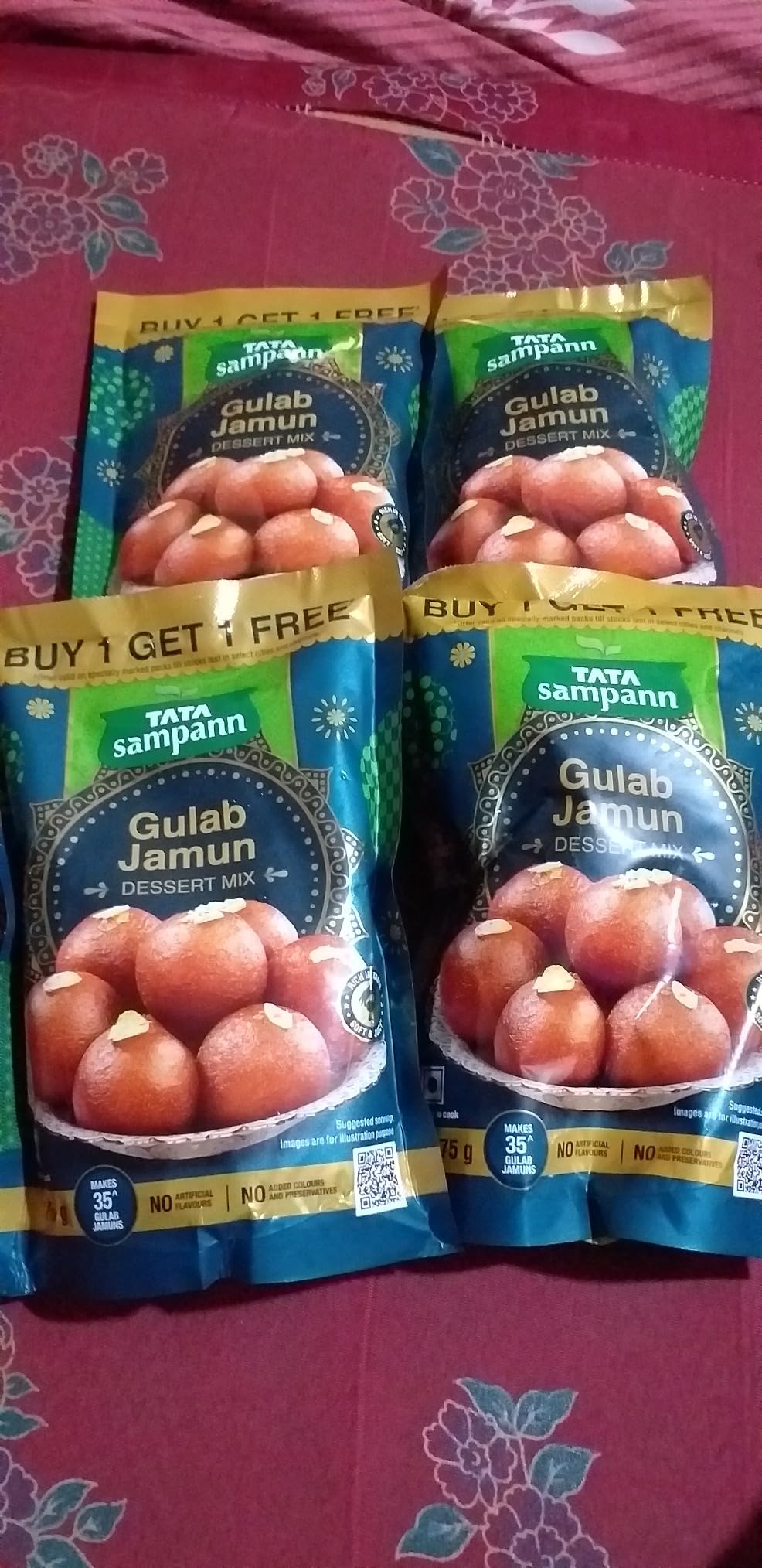 Tata Sampann Gulab Jamun Dessert Mix | Soft, Spongy, Melt-in-Mouth ...