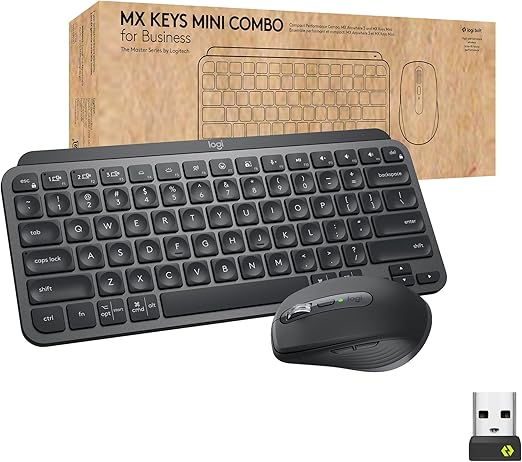 Amazon.com: Logitech MX Keys Mini Combo for Business, Compact, Wireless ...
