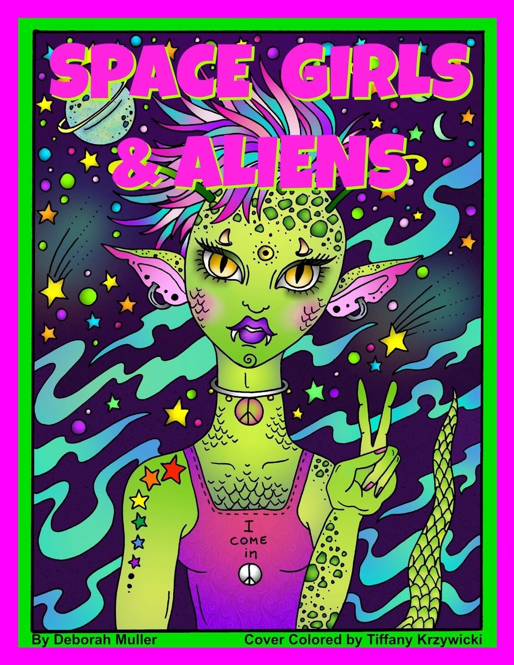 Amazon.com: Space Girls and Aliens: Space Girls and Aliens a coloring ...