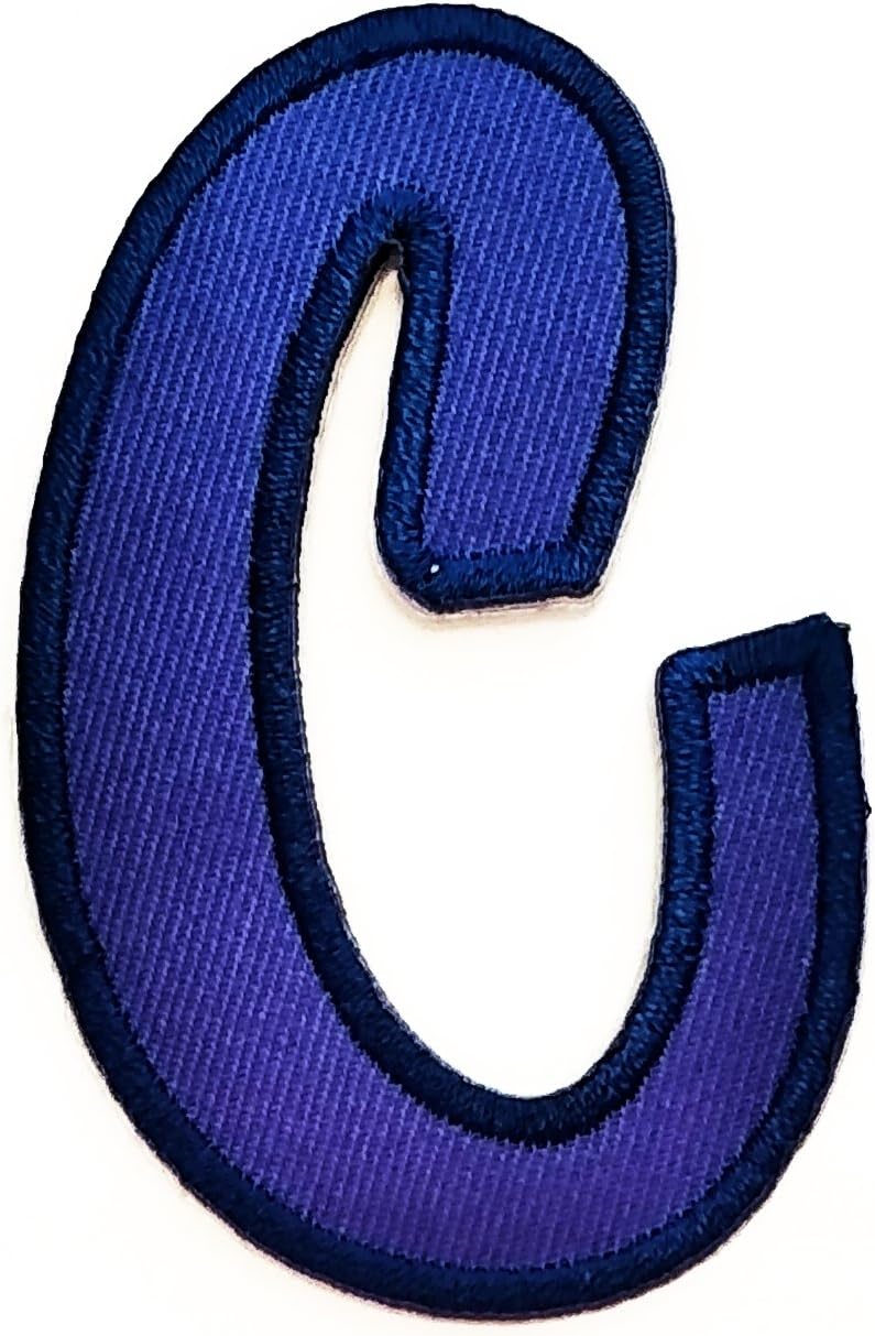 Amazon.com: Nipitshop Patches Blue Alphabet Letter C Patches ...