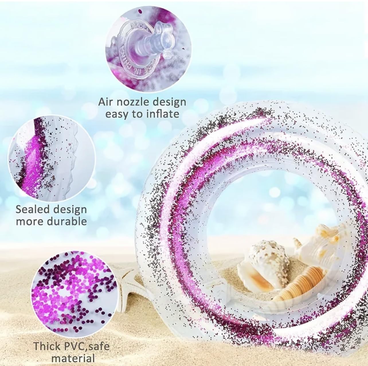 Pool Floats Rings, Inflatable Swimming Pool Floating Rings, Summer Fun ...