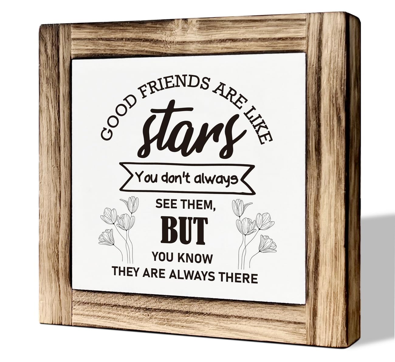 Amazon.com: Friendship Decor Sign, Rustic Wooden Tabletop Decor Sign ...