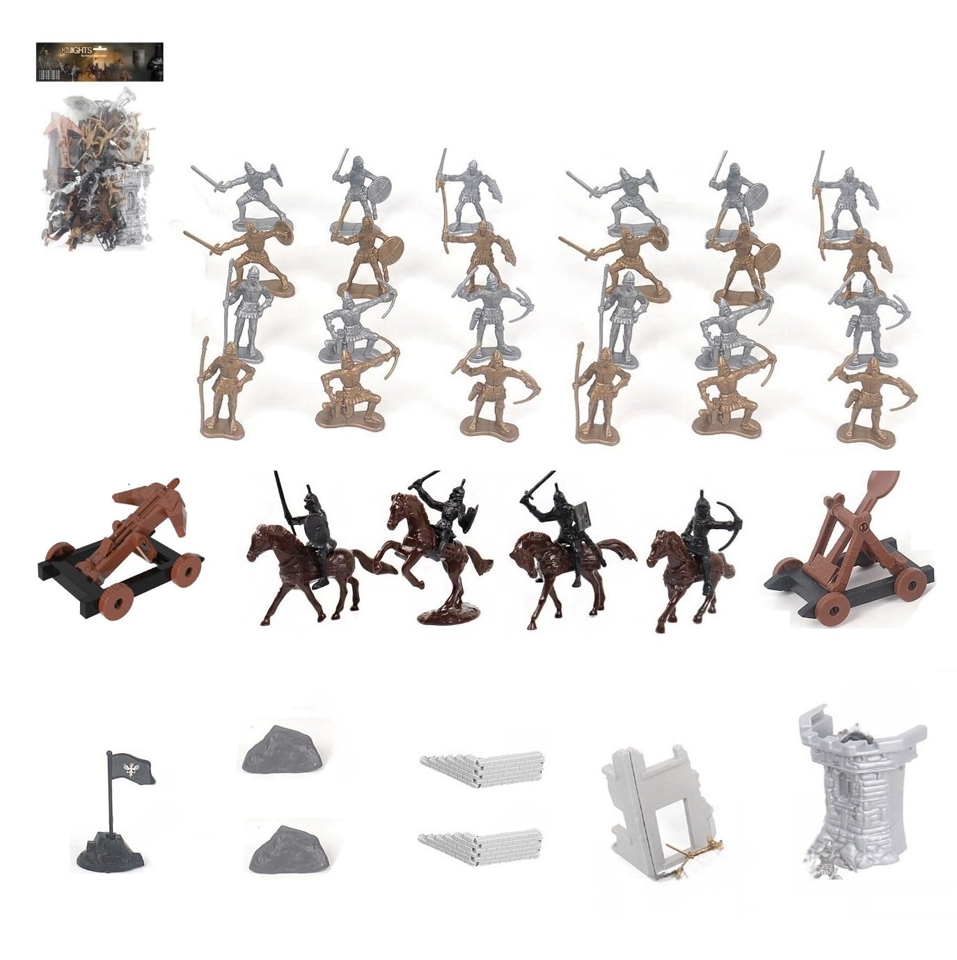 Snapklik.com : Enajucy 50pcs/Set Medieval Knights Action Figure Toy ...