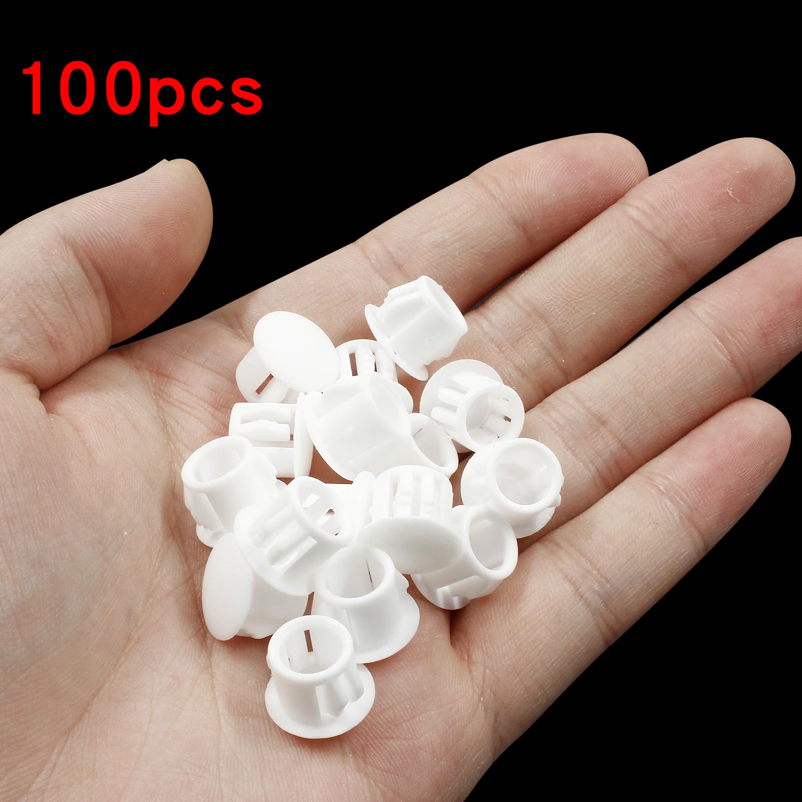Snapklik.com : 100pcs White Hole Plugs, Plastic Screw Hole Plugs, 3/8 ...