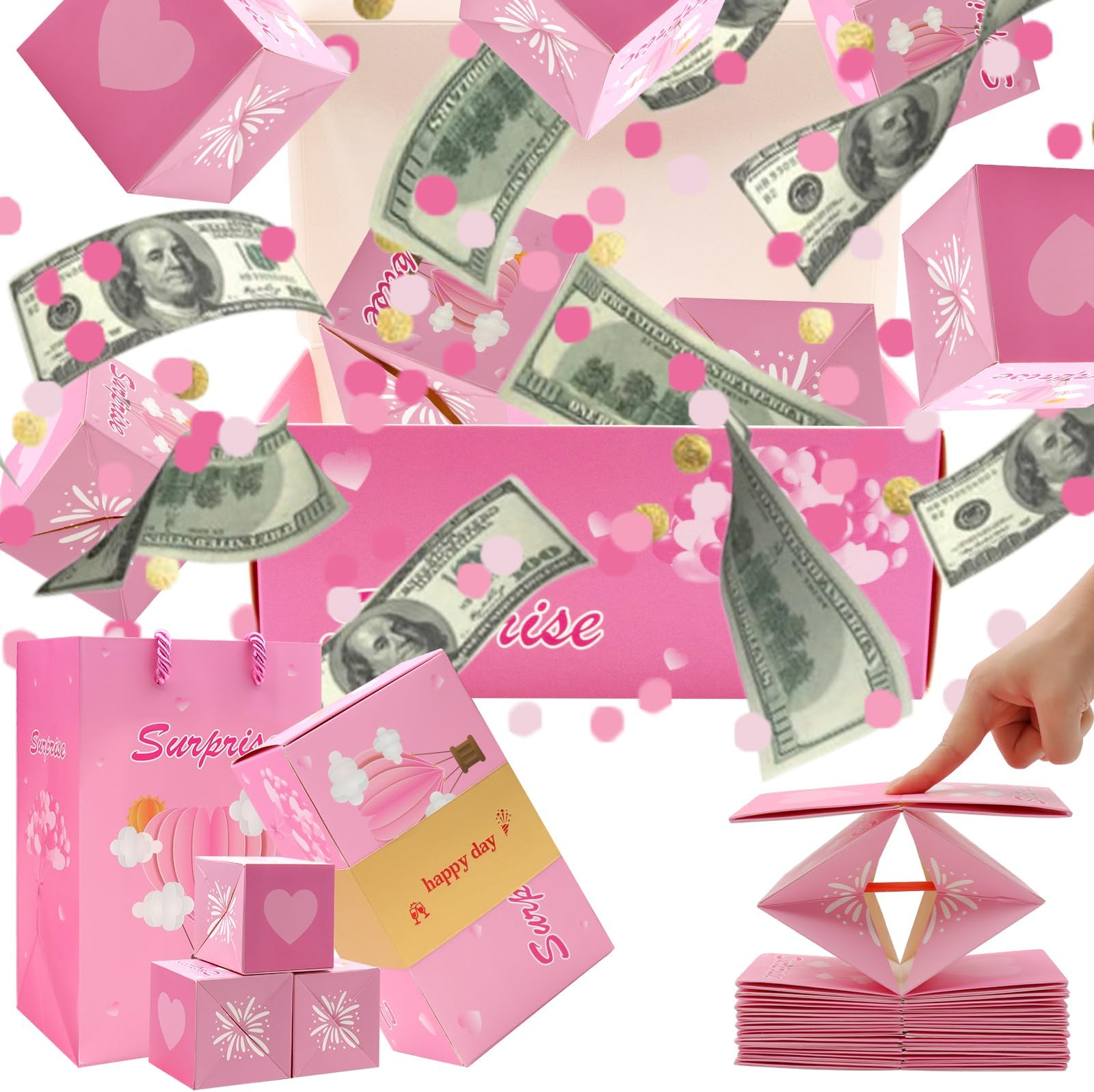 Giftota Happy Birthday Surprise Gift Box Explosion for Money - Pop Up ...