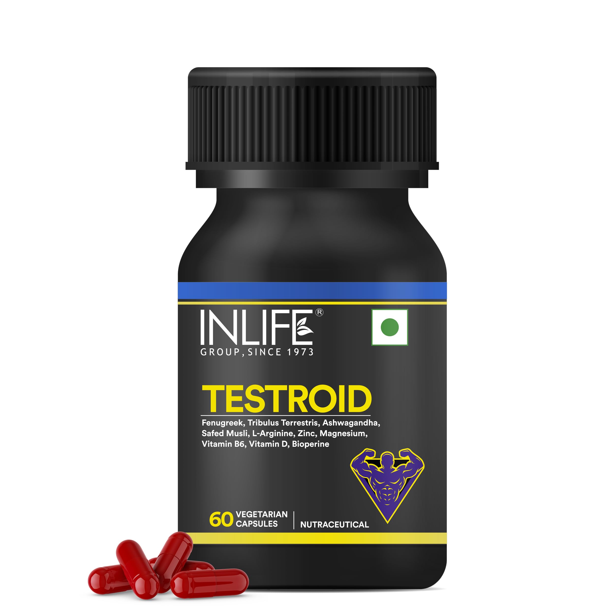 INLIFE Testroid Testosterone Support Supplement for Men | Zinc ...