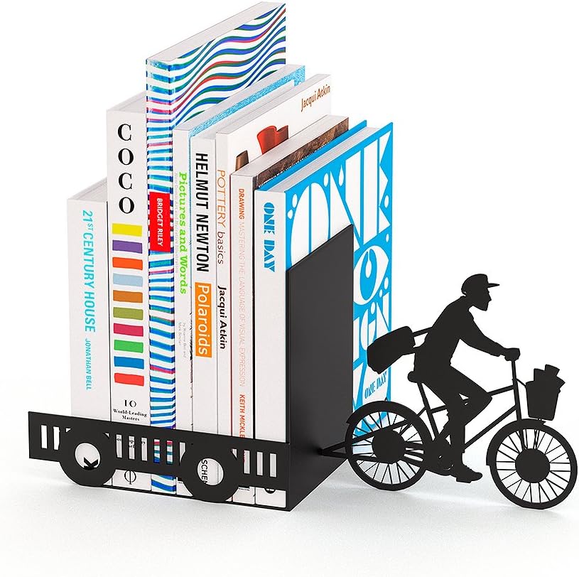 Balvi Bookend Postman Black colour Decorative Metal : Amazon.co.uk ...