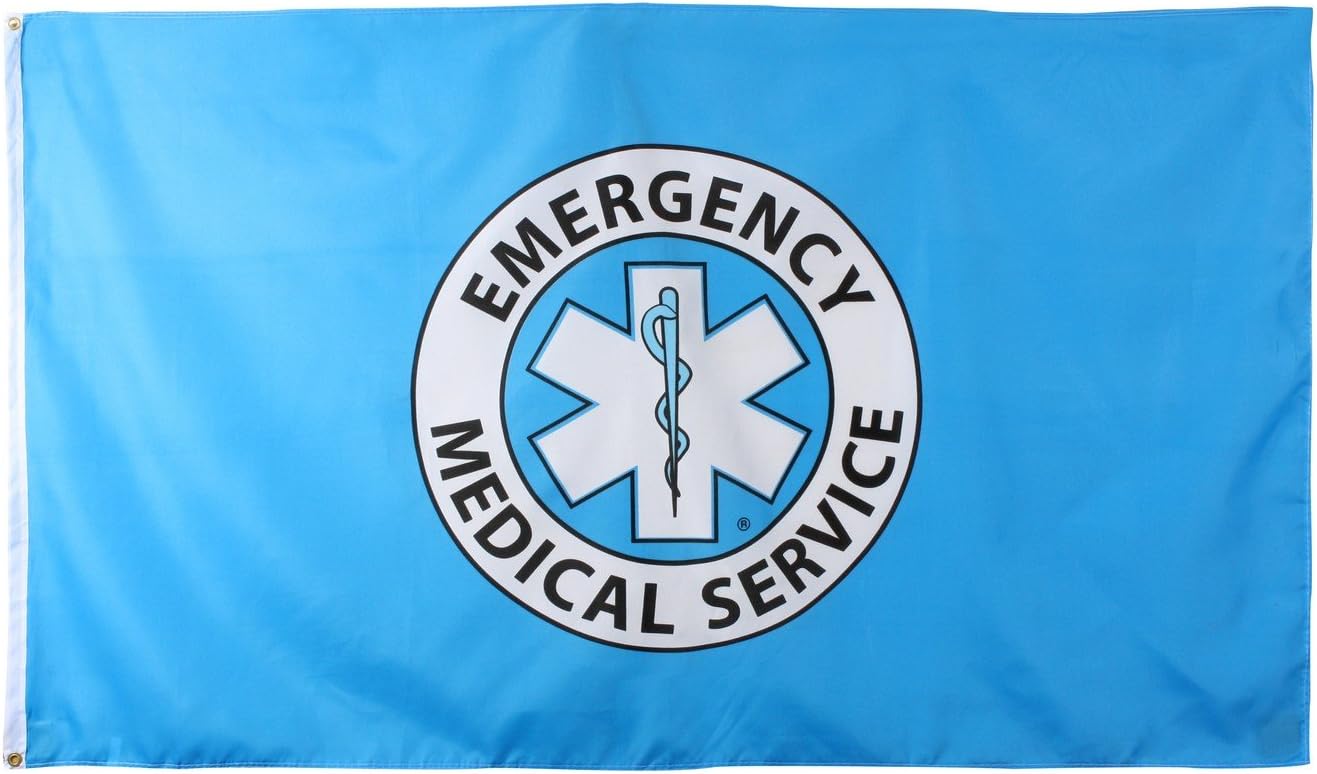 Amazon.com : Emergency Medical Service Flag 3x5 NEW 3 x 5 EMS Flag ...