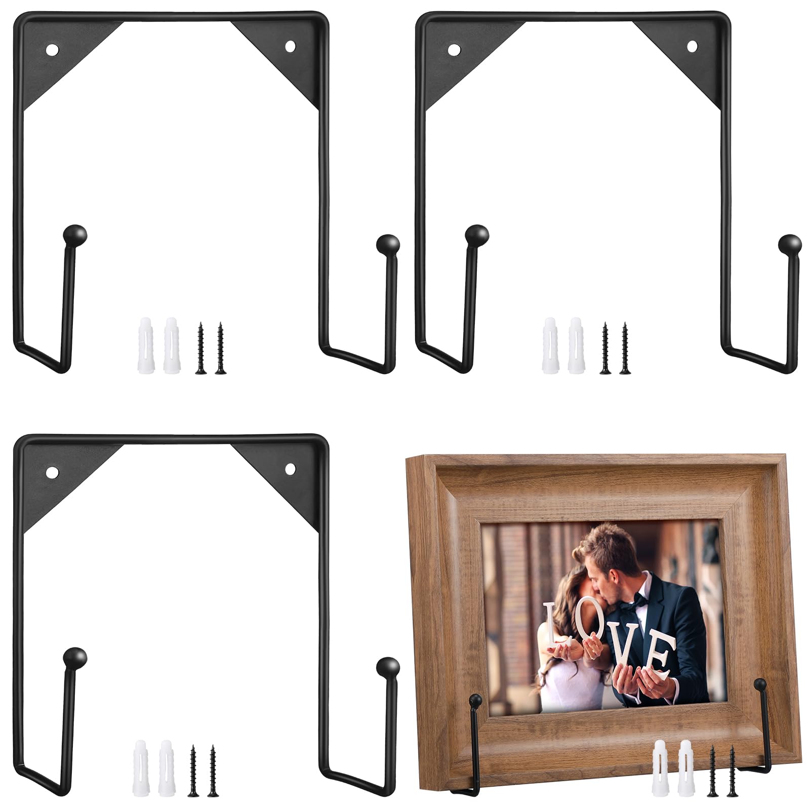 Amazon.com: Gisafai 4 Pcs Plate Hangers Wall Mount Plate Display Stands ...