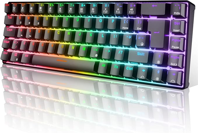 RK ROYAL KLUDGE RK68 Mechanical Gaming Keyboard, Wireless/Wired ...
