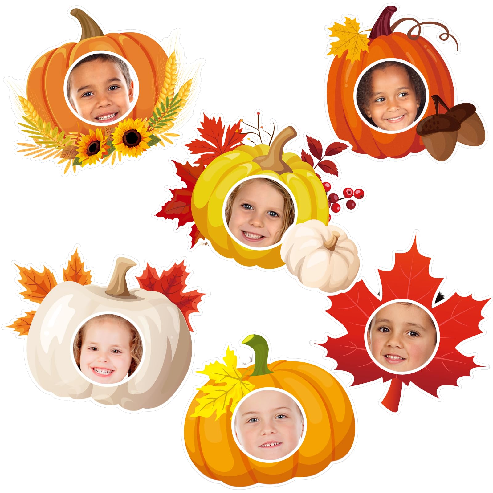 Snapklik.com : Ctosree 48 Pcs Fall Pumpkin Bulletin Board Photo Cutout ...