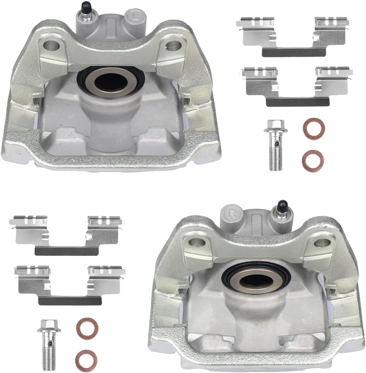 Autoround Rear Disc Brake Caliper Assembly with Bracket fit for Chevy, GMC, Cadillac- Tahoe ...