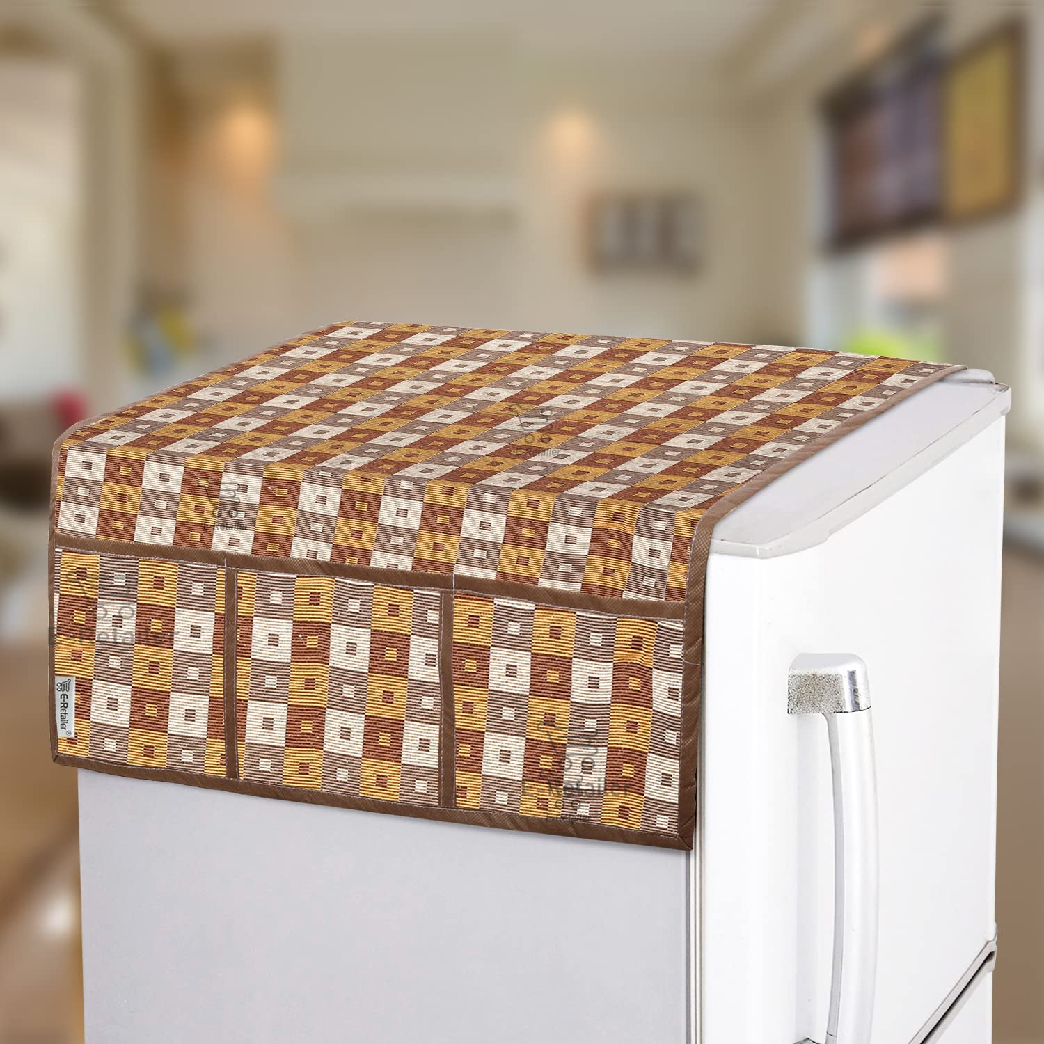 E-Retailer® Cotridge 3-Layered Fridge Top Cover/Refrigerator Cover With ...