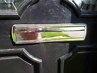 12" Polished Chrome Omega Letterplate Premium Heavy Duty Sprung Letter ...