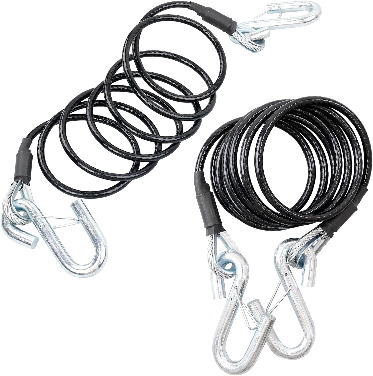 Amazon.com: BX88196 Coiled Safety Cable Kit with S-Hook | 7500 lbs,7 Ft ...