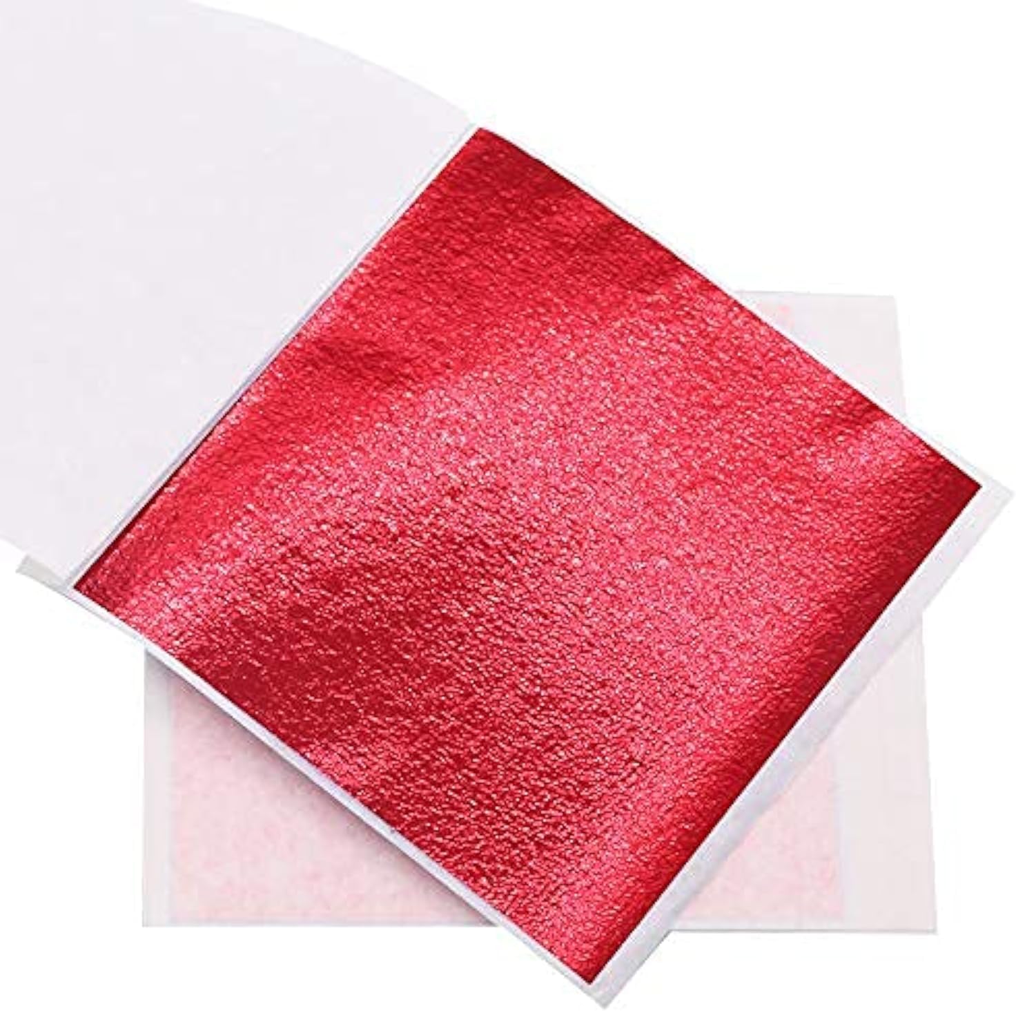 Amazon.com: VGSEBA Gold Leaf Sheets,100pcs 3.15" x 3.35" Red Imitation ...