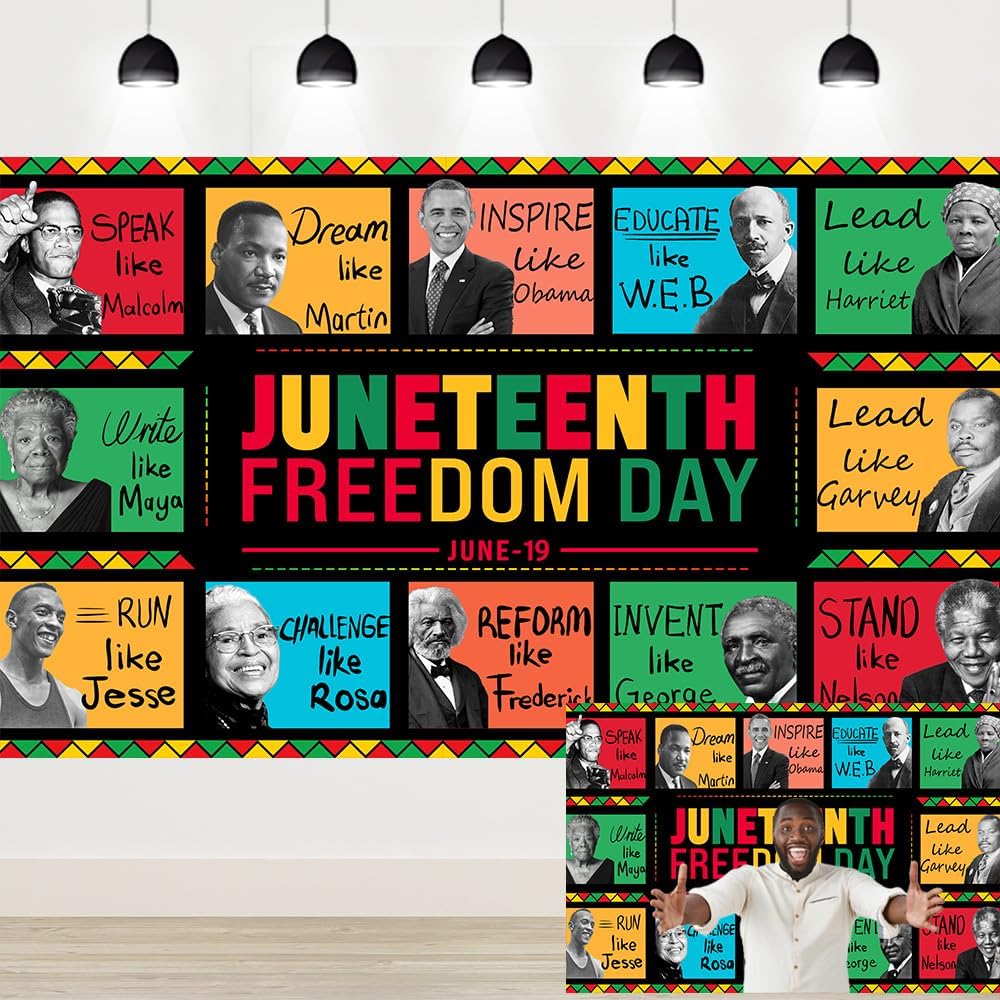 Amazon.com : Juneteenth Backdrop for Photography 19th June 1865 Freedom ...