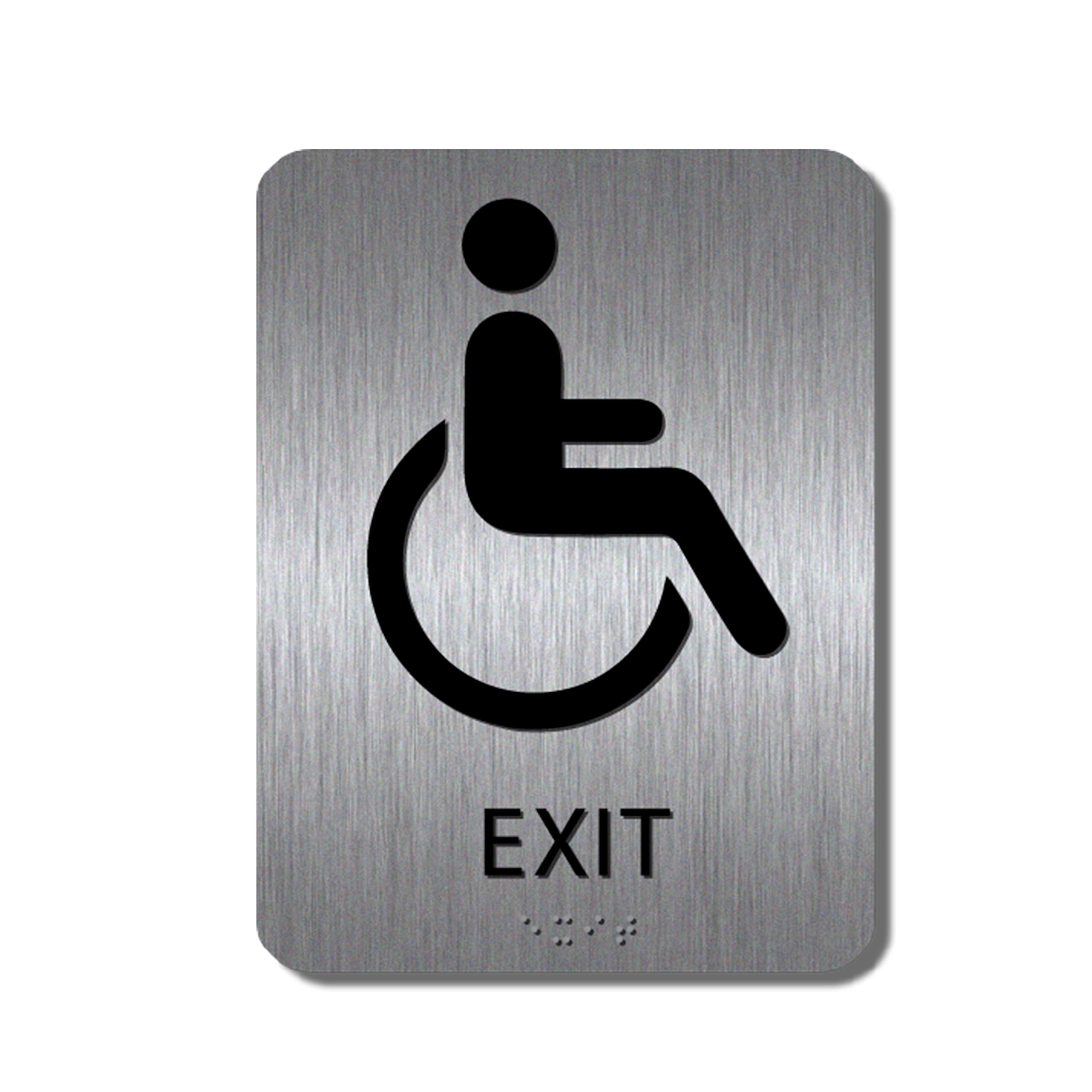 Alpha Dogada Signs Handicap Exit Sign With Braille For Your ...