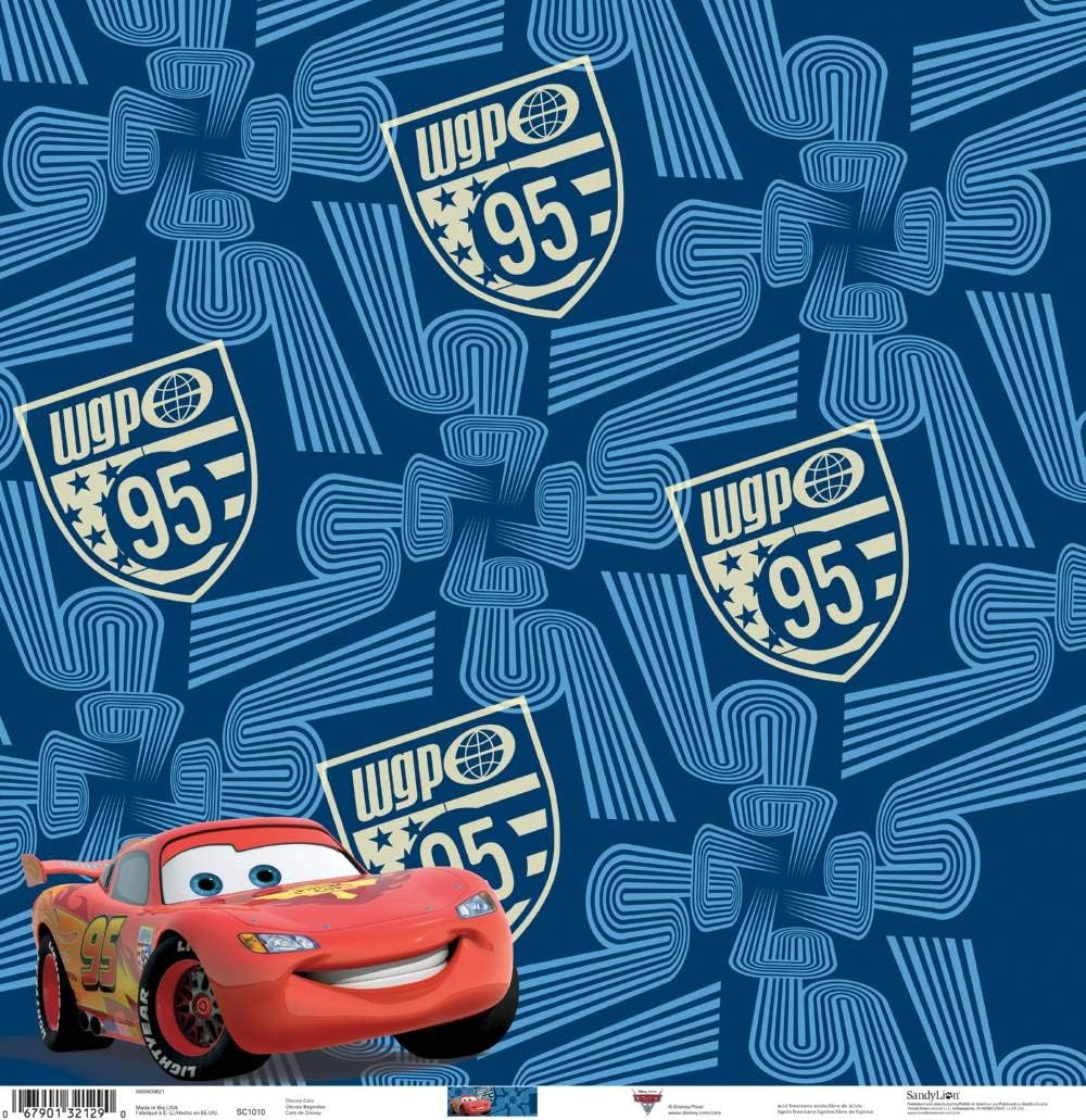 Amazon.com: Sandylion Disney Cars 12" x 12" Scrapbook Paper