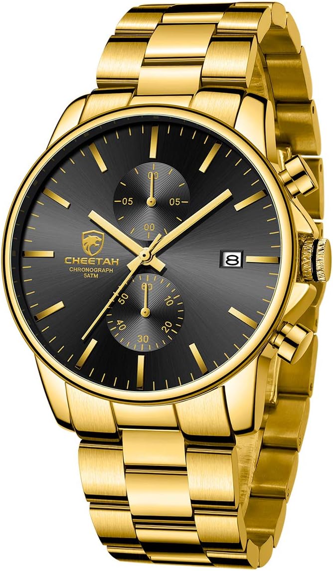 Affute Men's Watch with Stainless Steel and Metal Casual Chronograph ...